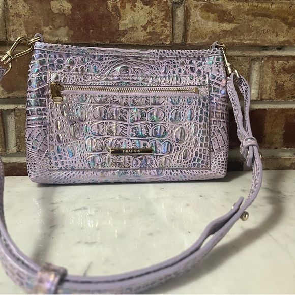 Brahmin | Bags | Brahmin Violet Wonderland Vida Croc Embossed Leather ...
